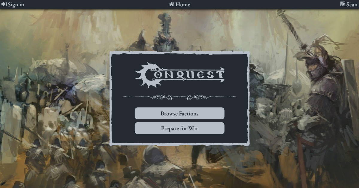 Conquest Army Builder